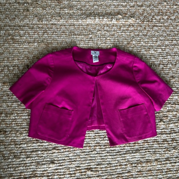 Worthington | Jackets & Coats | Fuchsia Short Sleeve Crop Jacket Medium ...